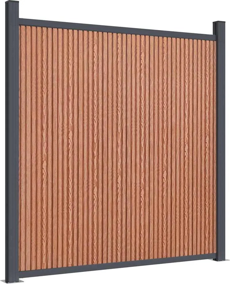 Plotový dílec hnědý 353 x 186 cm WPC 3282799