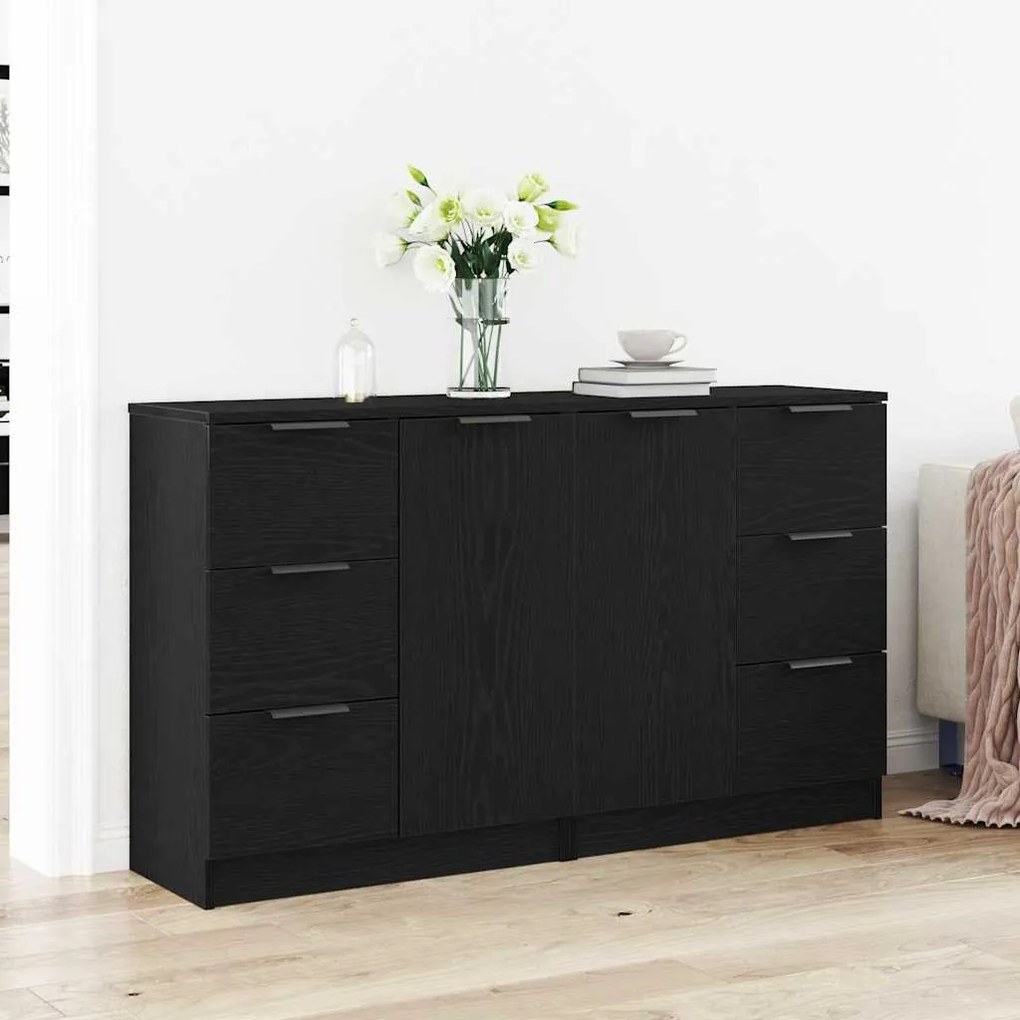 Servírovací skříň Černý dub 120 x 30 x 70 cm Kompozitní dřevo 3333072