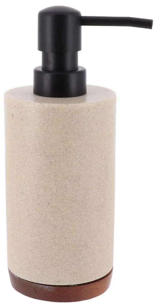 Dávkovač mýdla Vegar, béžová/s dřevěnými prvky, 200 ml