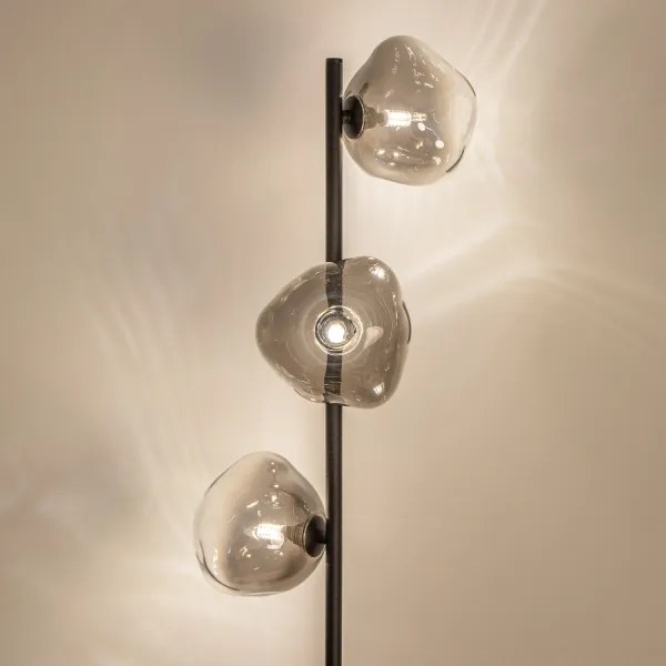 BRILAGI - Stojací lampa VULCANO 3xG9/8W/230V černá/kouřová černá