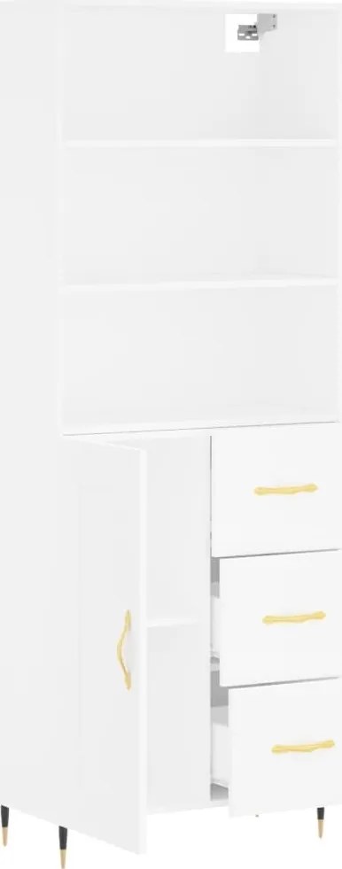 vidaXL Skříň highboard 69,5 x 34 x 180 cm kompozitní dřevo [3189997] Barva: Betonová šedá