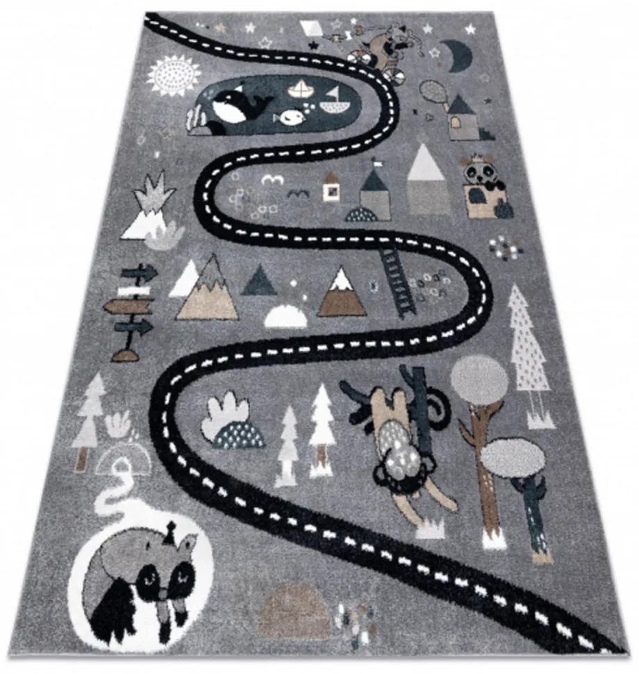 *Dětský kusový koberec Cesta z města šedý, Velikosti 280x370cm