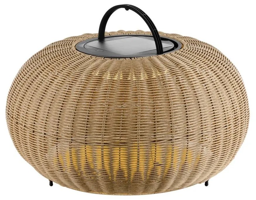 LA 1008389 ADEGAN venkovní stojací lampa, plochá, solární, 2200 K, IP65, hnědá - BIG WHITE (SLV)