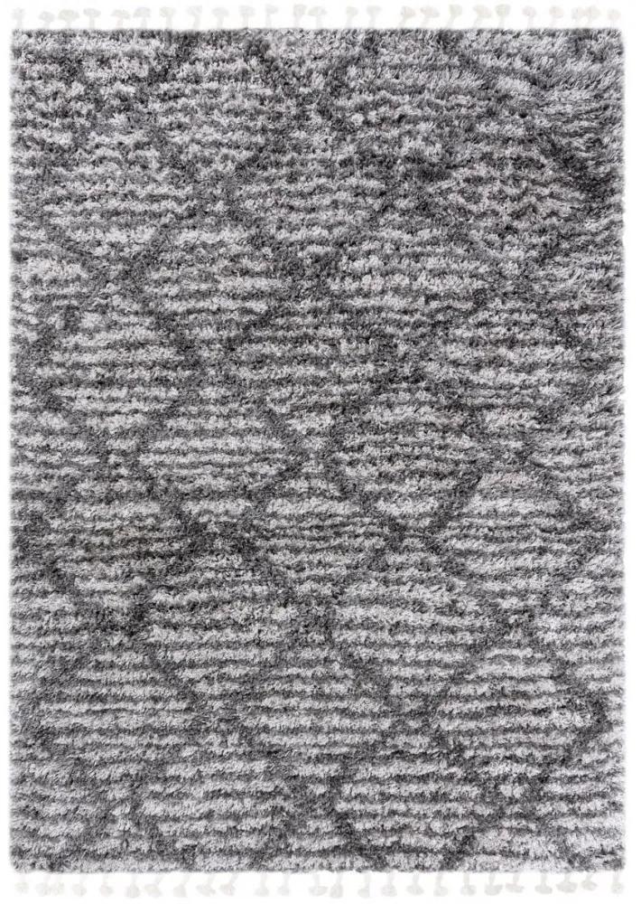 Kusový koberec shaggy Atika šedý 200x300cm