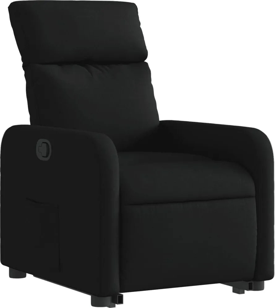 Zvedací polohovací křeslo černé textil 3206701
