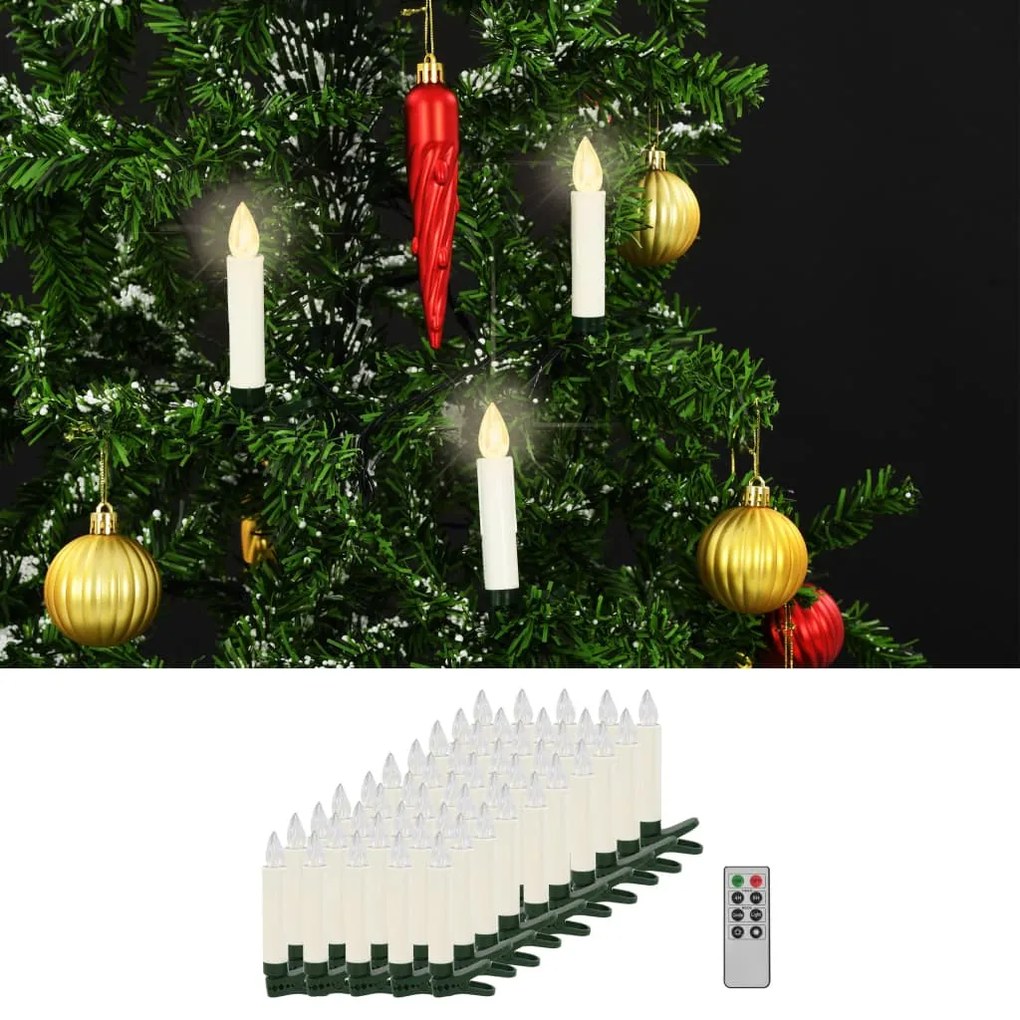 Bezdrátové LED svíčky s dálkovým ovládáním - 50 ks | teplé bílé