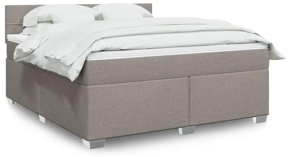 Box spring postel s matrací taupe 180x200 cm textil 3288271