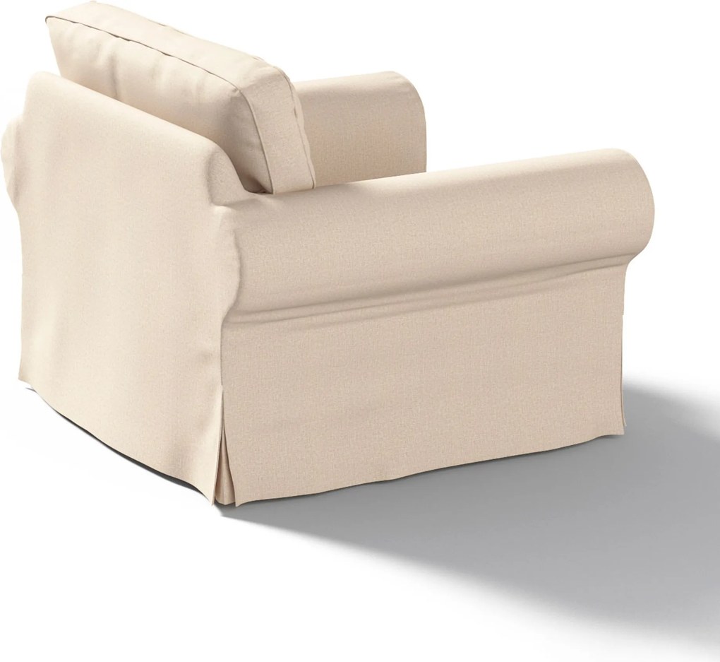 Potah na křeslo IKEA Ektorp barva béžová látka pletený vzor