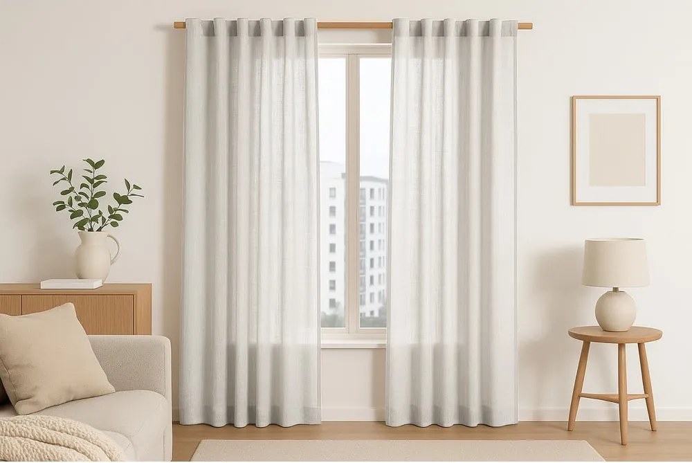 Krémový závěs 140x250 cm Valeta – Restilo