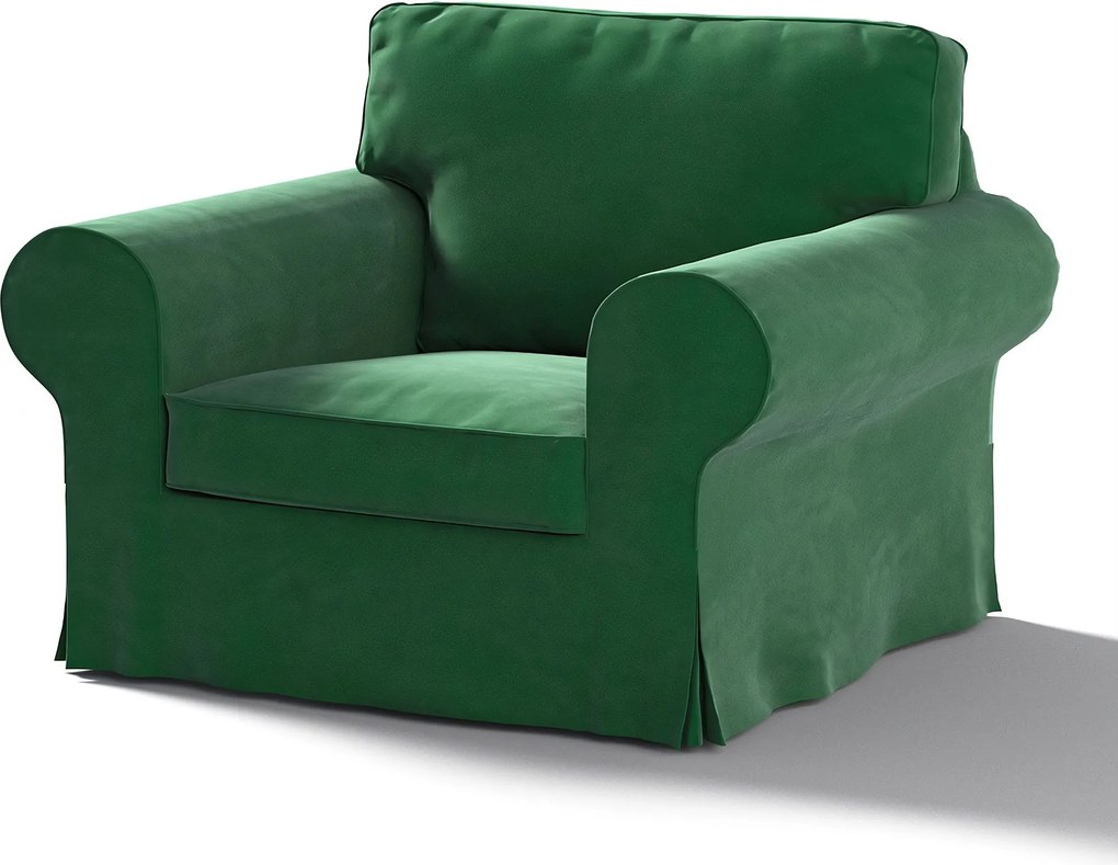 Potah na křeslo IKEA Ektorp barva zelená látka lesklé, sametová