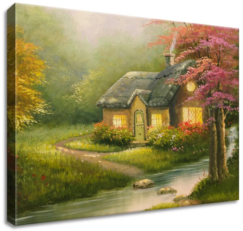 Gario Obraz na plátně Dům u pramene Velikost: 40 x 30 cm