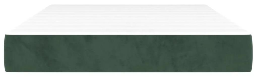 Taštičková matrace tmavě zelená 120 x 200 x 20 cm samet,  347771