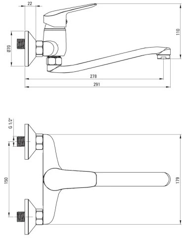 Deante BMO_N80M - Dřezová baterie BORO černá