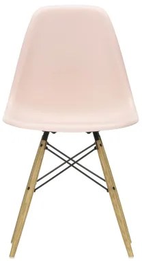 Eames Plastic Chair DSW medový jasan světle růžová bílé na tvrdou podlahu Vitra