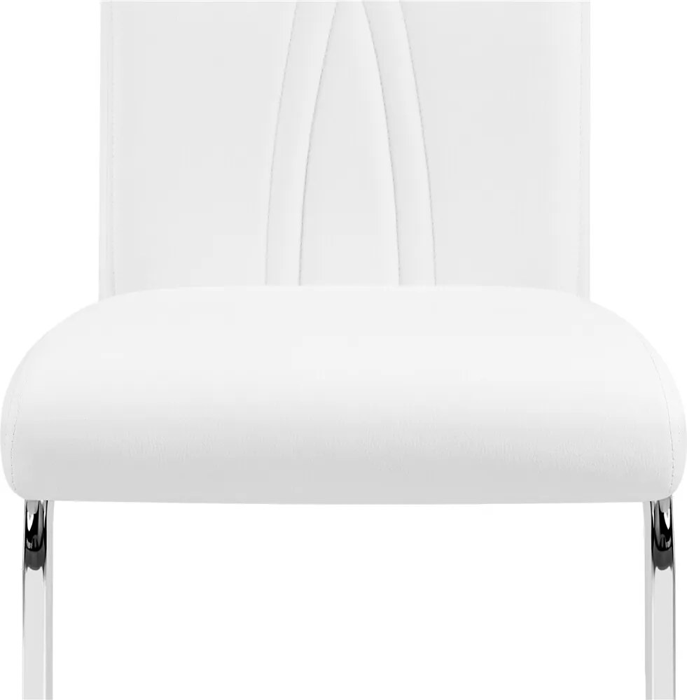 Sada 2 ks – Jídelní židle Yaheetech – bílá, 59 cm (délka) × 40,5 cm (šířka) × 98,5 cm (výška) (266528749816)
