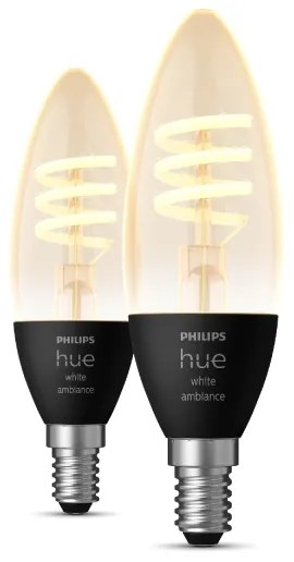 SADA 2x LED Stmívatelná žárovka Philips Hue WHITE AMBIANCE E14/4,6W/230V
