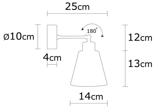 Nástěnné bodové svítidlo MANAVGAT 1xE27/100W/230V