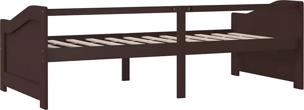 3místná válenda tmavě hnědá masivní borovice 90 x 200 cm 322167
