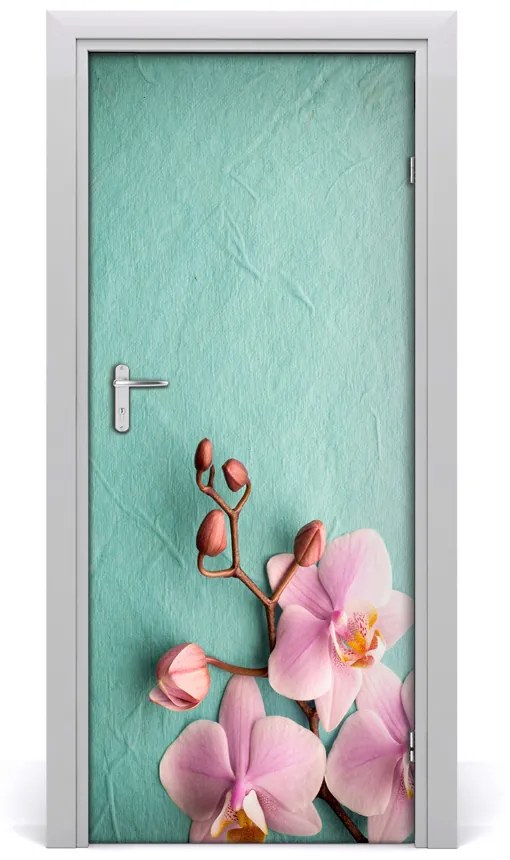 Samolepící fototapeta na dveře Růžová orchidej 75x205 cm
