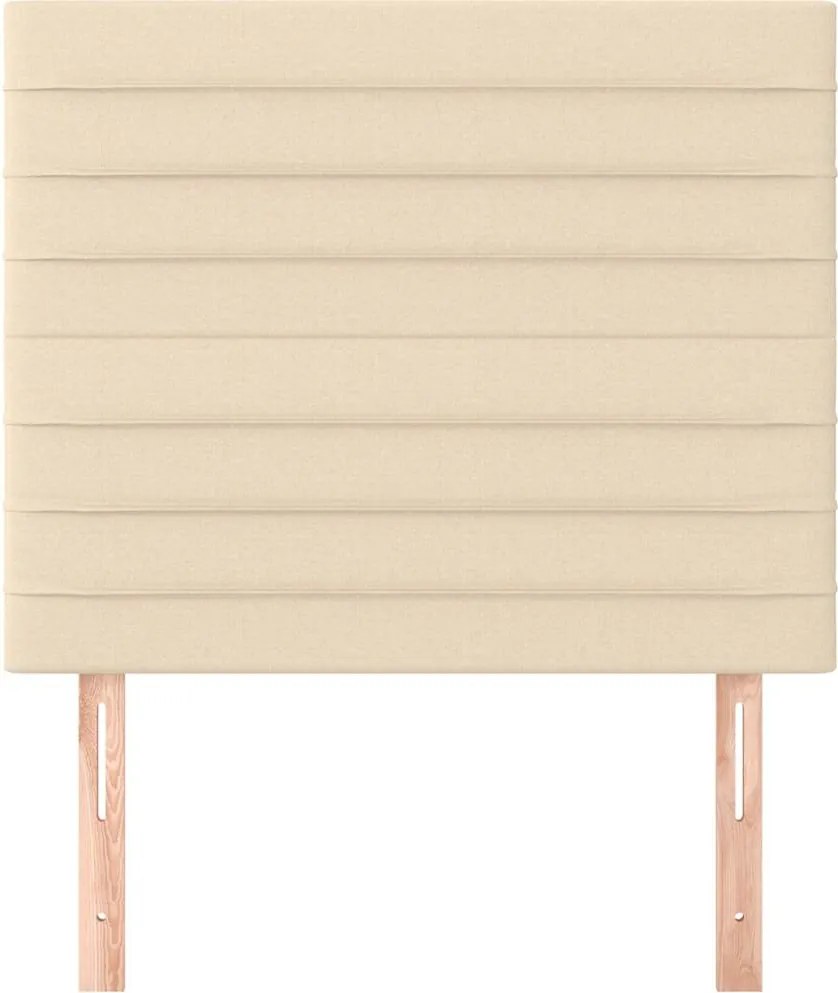 Čelo postele krémové 90x5x118/128 cm látkové 3116459