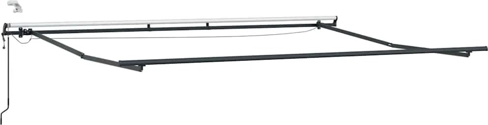 Automatická zatahovací markýza s LED burgundská 500 x 300 cm 3310197