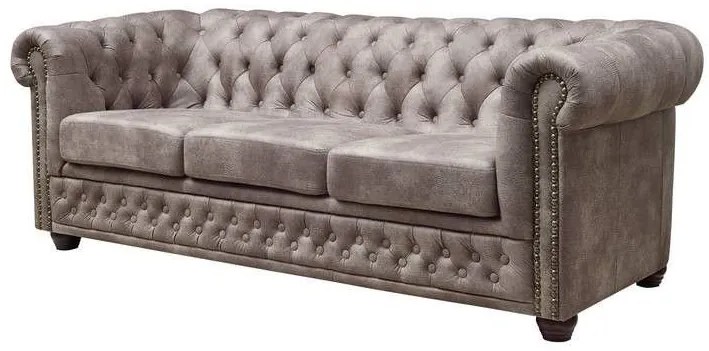 Askont R Pohovka 3M Silver Chesterfield Oxford