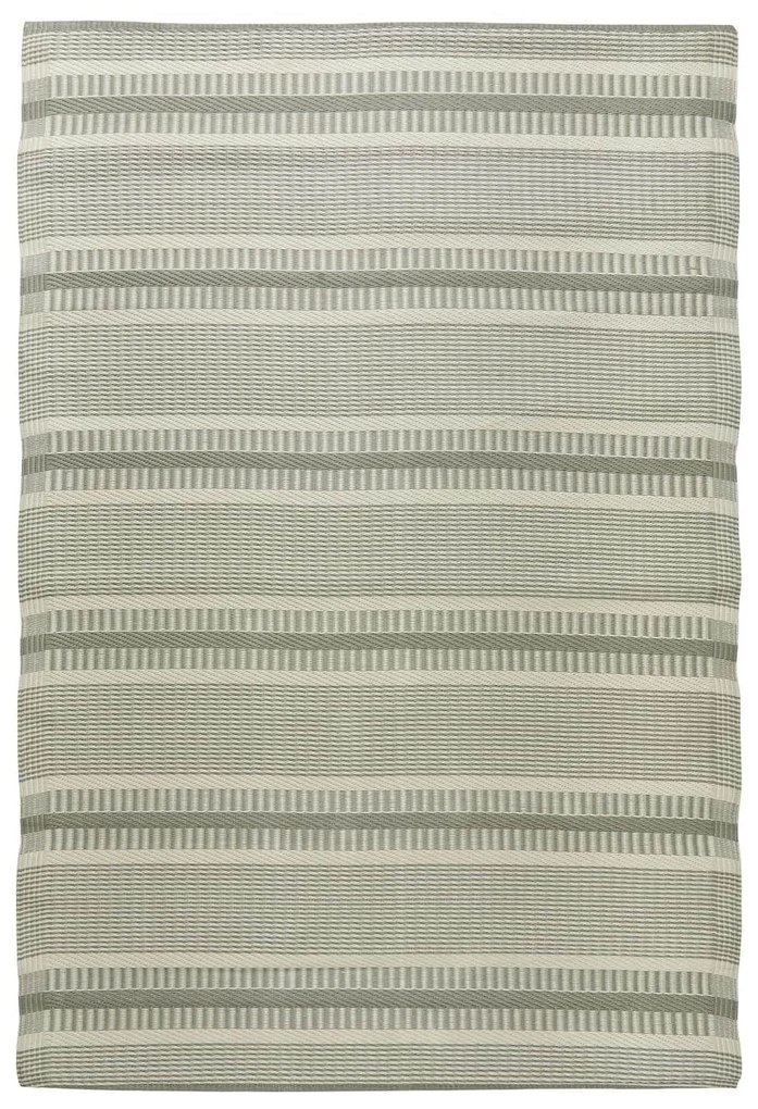 IB LAURSEN Venkovní koberec Striped Dusty Green 120x180 cm, zelená barva, plast