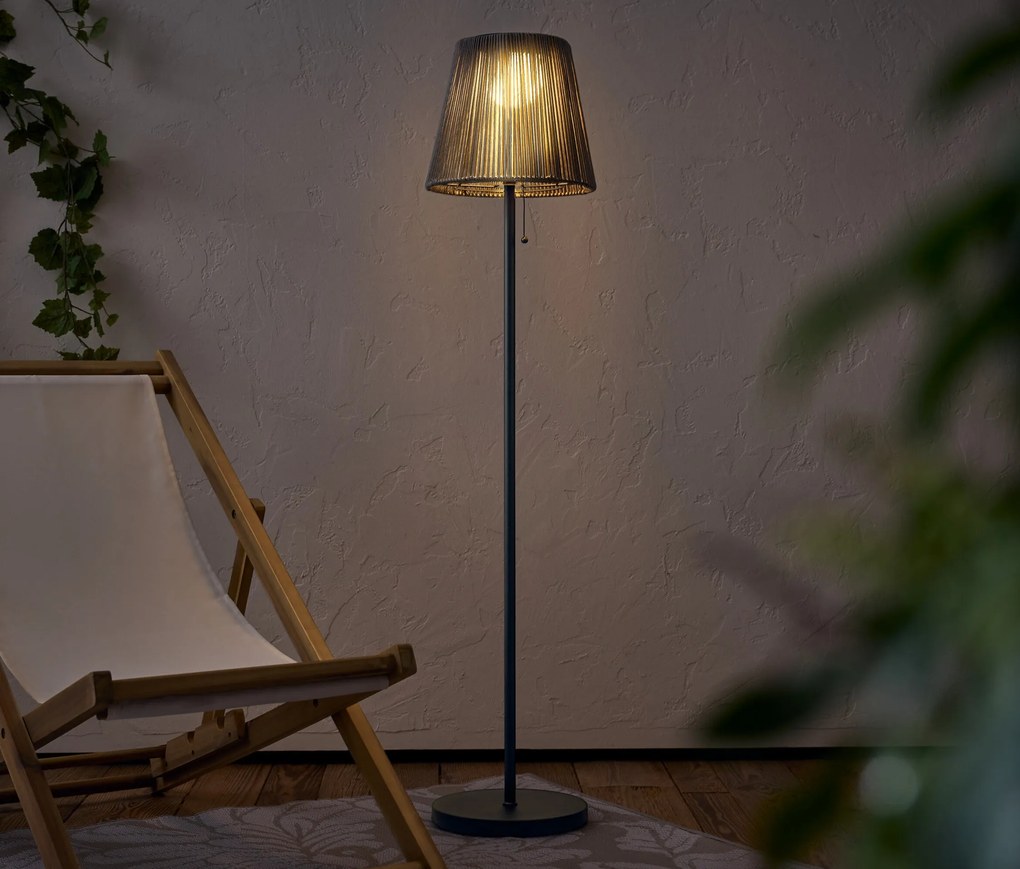 Tchibo - Dobíjecí solární stojací lampa - barva: černá