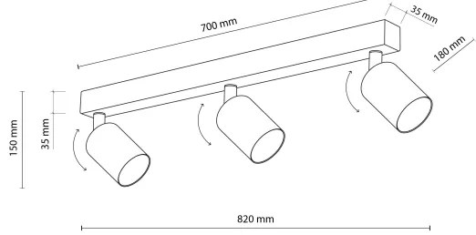 Bodové svítidlo NEX 3xGU10/10W/230V béžová