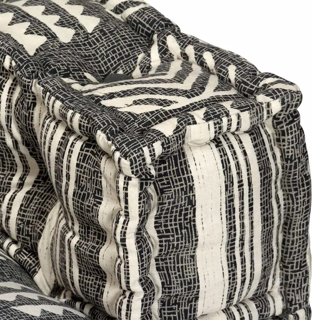 vidaXL 2místný modulární pouf pruhovaný textil [244977] Barva: Patchwork
