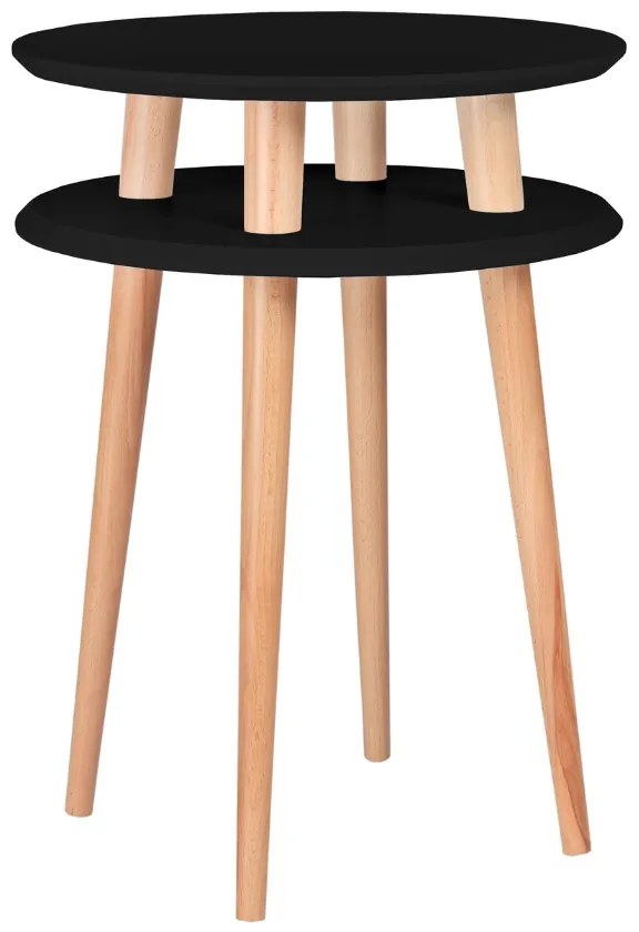 OnaDnes -20% Černý lakovaný odkládací stolek RAGABA UFO 45 cm