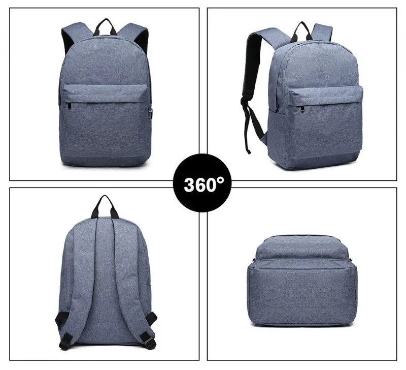 Konofactory Modrý lehký batoh do školy "Basic" 7L