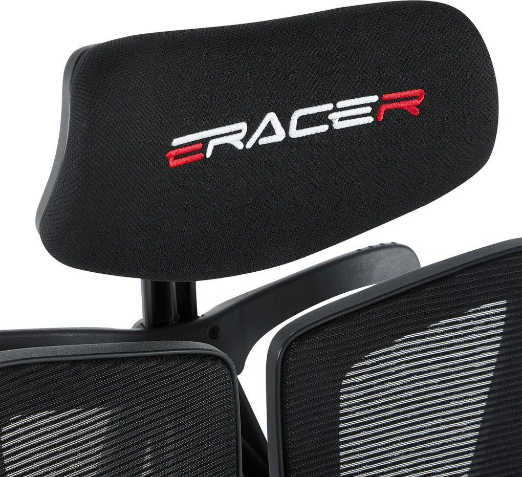 Ergonomická kancelářská židle E-racer VANTOR - černá síťovina