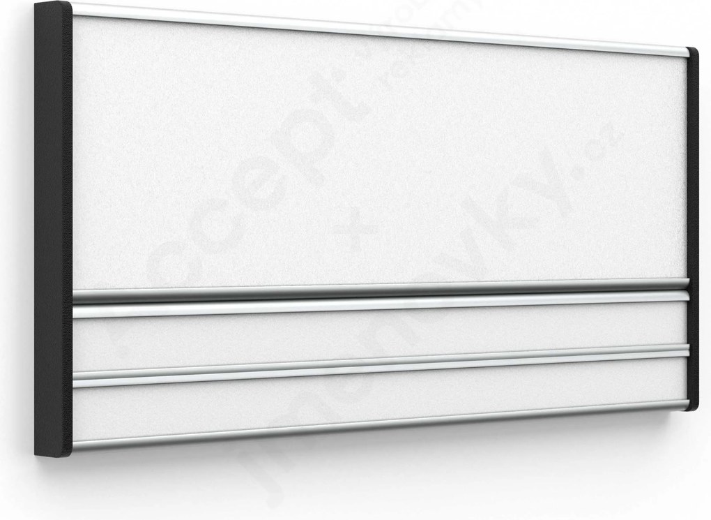 ACCEPT Dveřní tabulka ACS 187 x 93 mm - stříbrná tabulka