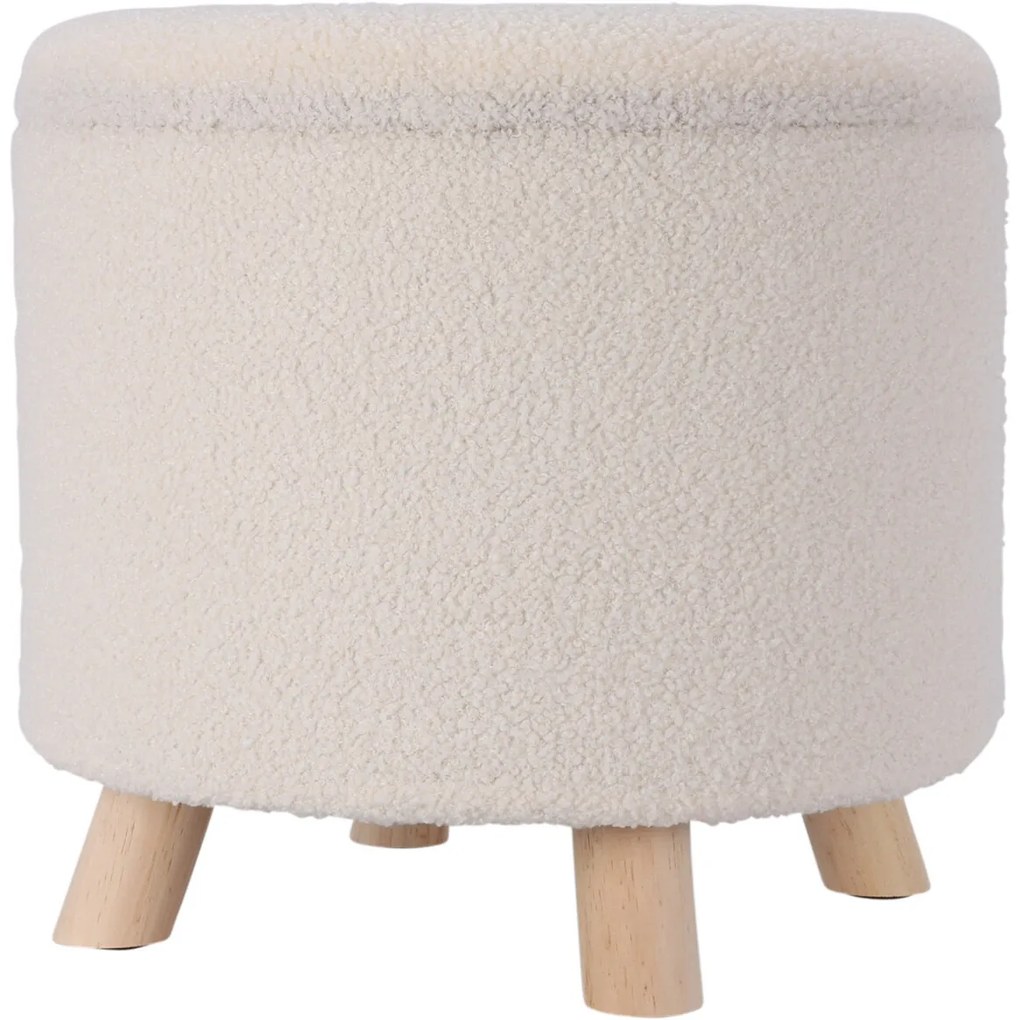 Taburet Teddy, bílá