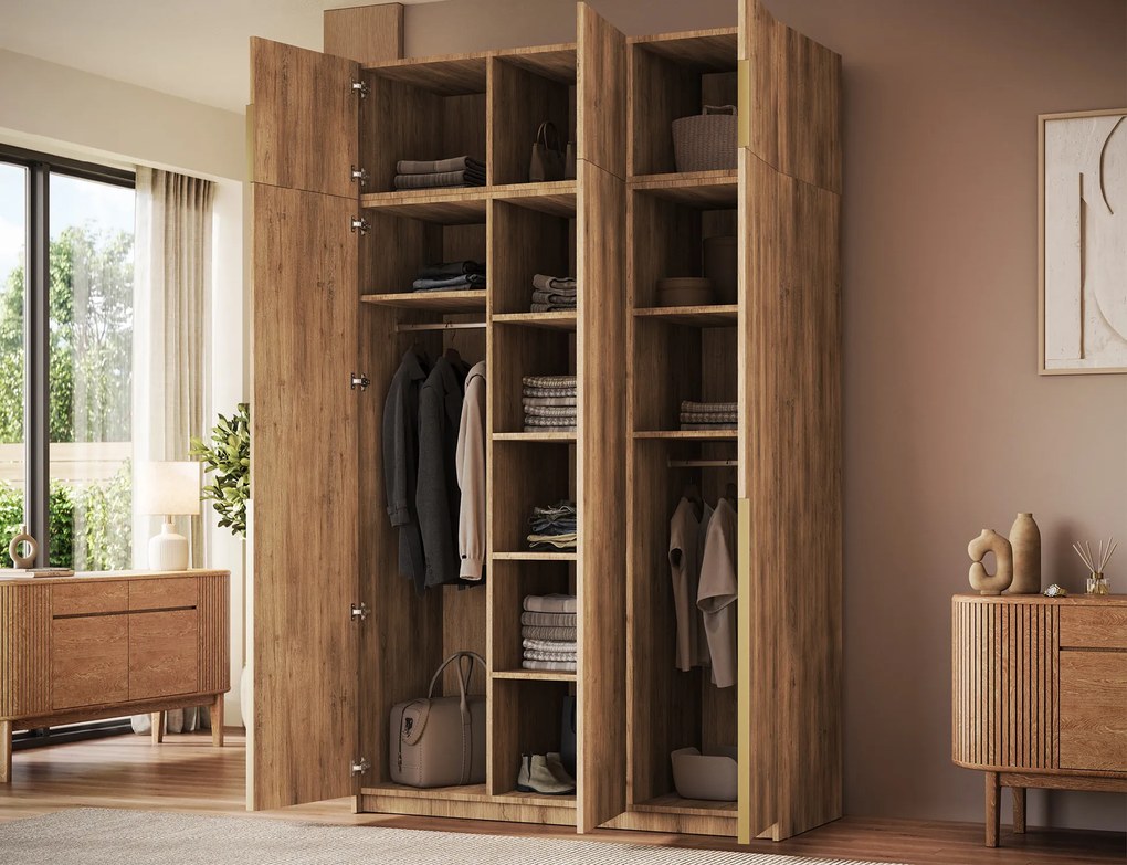 ADRK Furniture Bregma III skříň s nástavcem – otočná ADRK-W-BREG-150-AG
