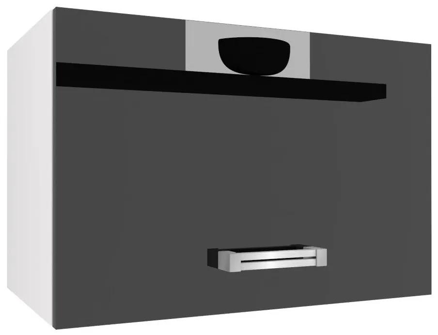 Kuchyňská skříňka Belini nad digestoř 60 cm černý lesk  INF SGP60/2/WT/B/0/D