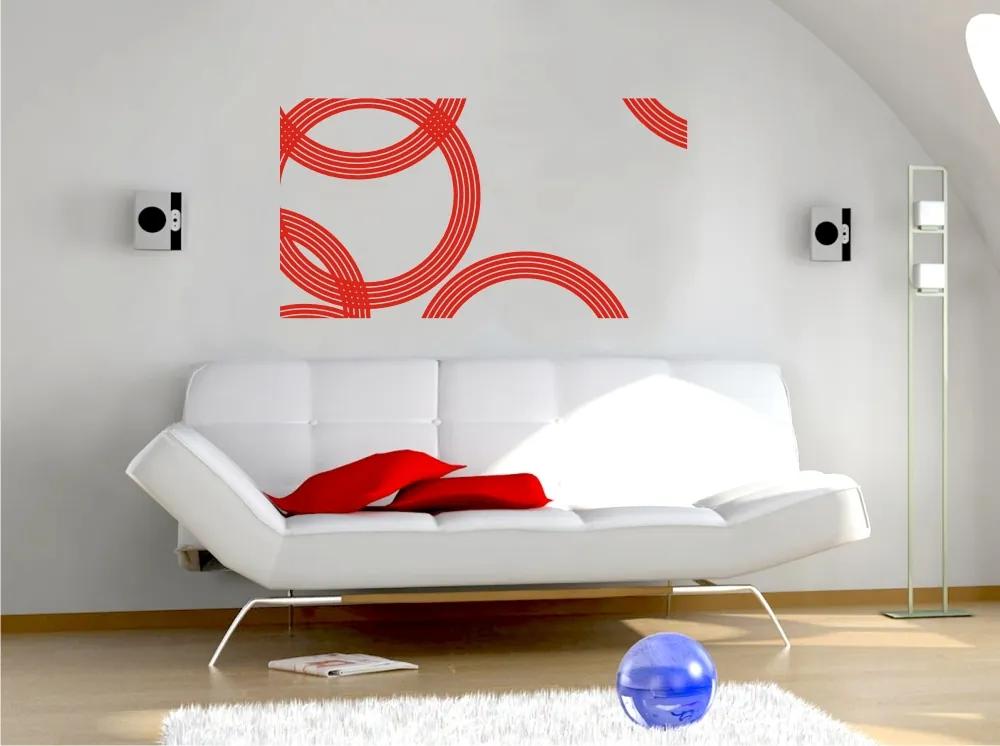 WALLVINIL Samolepky na zeď - Magic rings Barva: Stříbrná, Velikost: 110x60 cm
