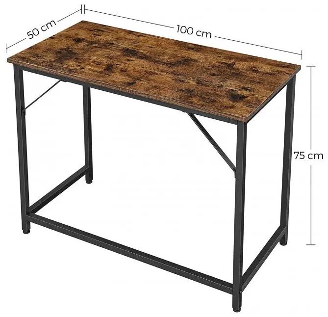 Goleto Rustikální psací stůl | 50 x 100 x 75 cm