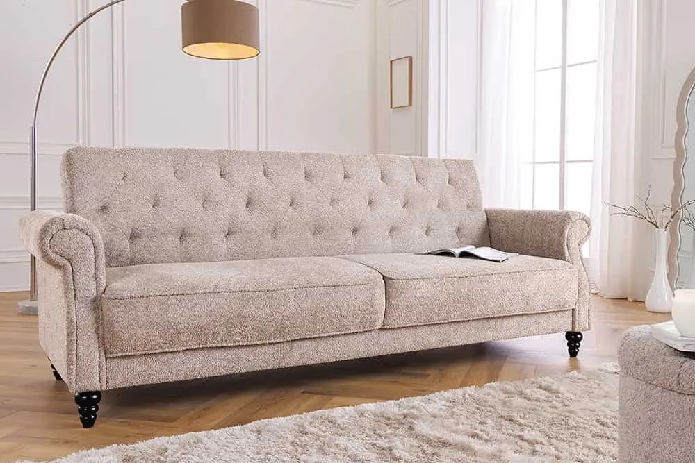 Designová rozkládací sedačka Talise 220 cm šedo-hnědá