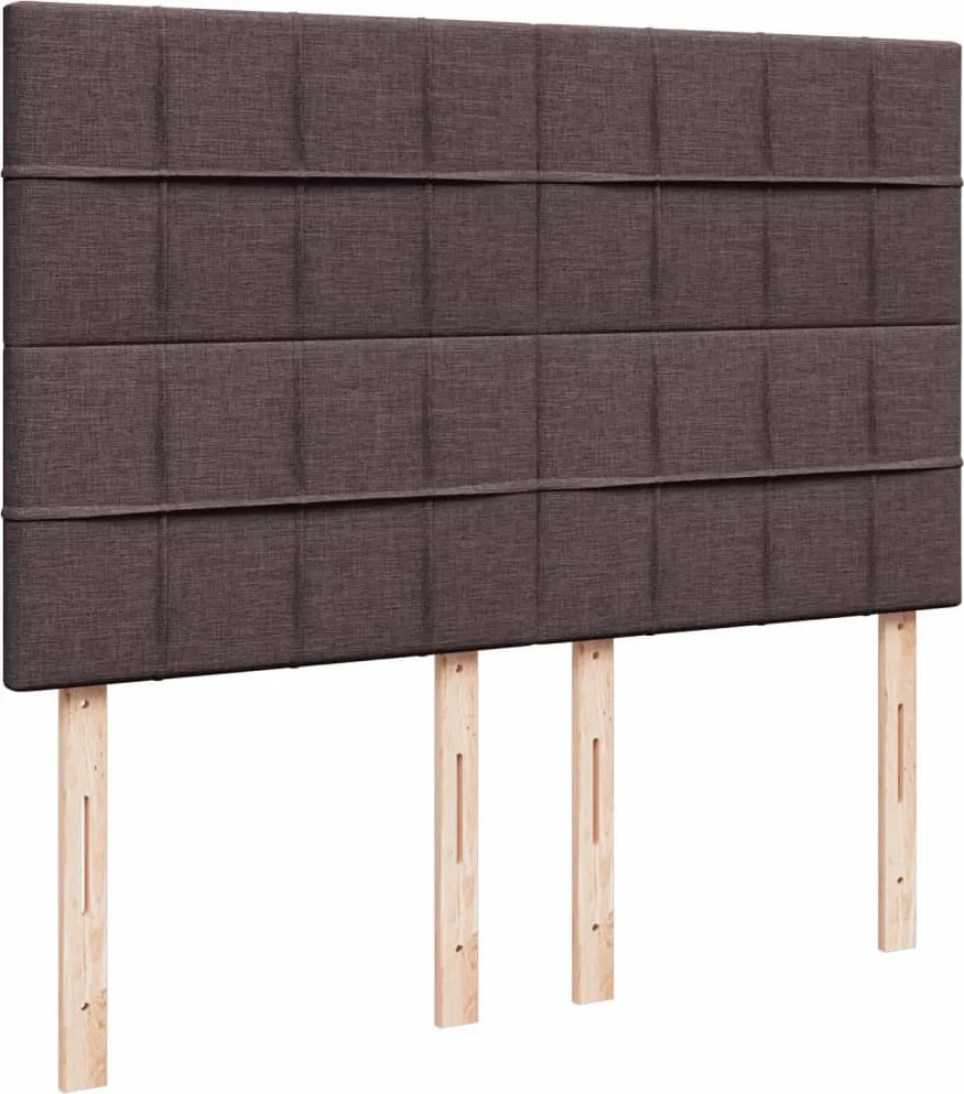 Box spring postel s matrací tmavě hnědá 160x200 cm textil 3291334