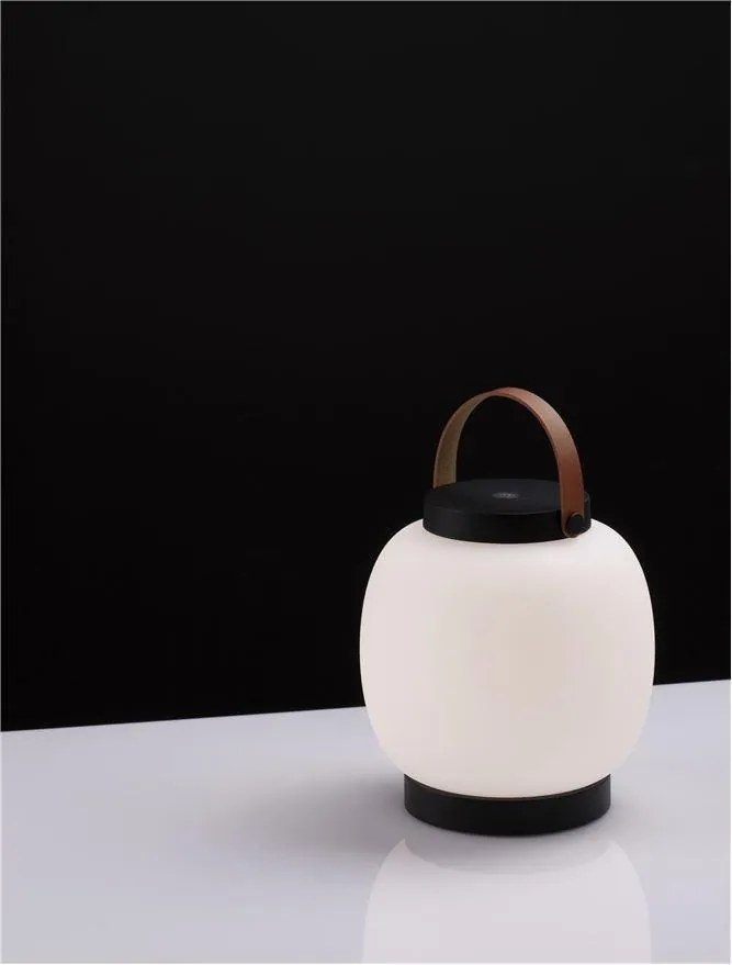 NV 9002876 Venkovní stolní lampa JIGRA černý hliník a akryl LED 2W 3000K 3,7V 306st. IP54 vypínač na těle / USB kabel - NOVA LUCE