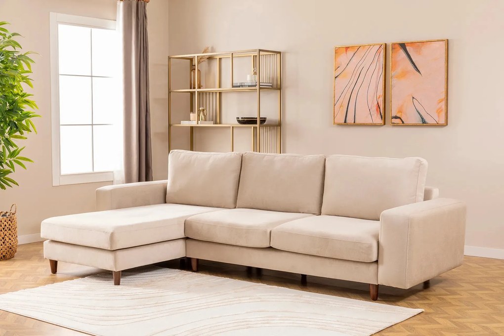Hanah Home Rohová pohovka BERLIN levá krémová