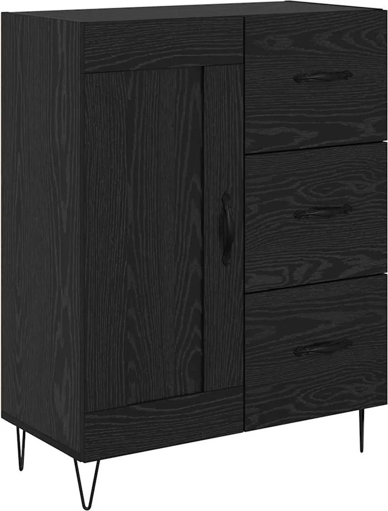 Vysoký bufet Černý dub 69,5 x 34 x 90 cm Kompozitní dřevo 3402712