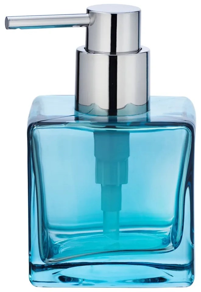 Modrý skleněný dávkovač na mýdlo Wenko Lavit, 280 ml