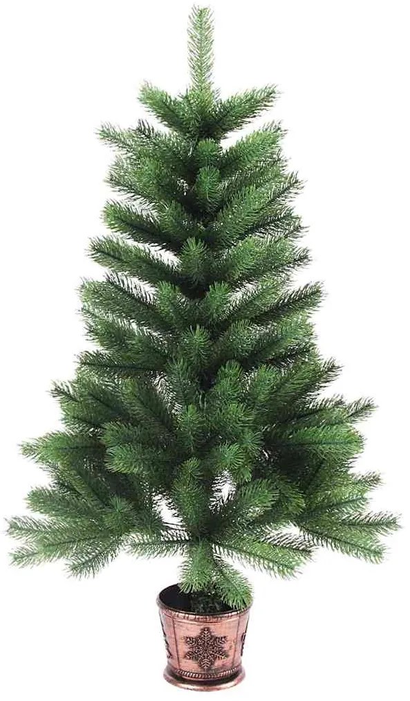 Umělý vánoční stromek s realistickým jehličím 90 cm zelený 284327