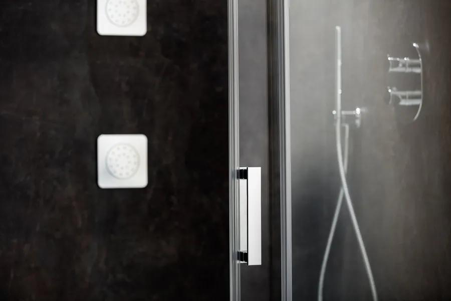 Ravak Sprchové dveře s pevnou stěnou bílé,     MSDPS 100/80 P   TRANSPARENT   0WPA4100Z1 Barva profilu sprchového koutu: Satin, Varianta dveří: Pravá MSDPS 100/80 P  TRANSPARENT