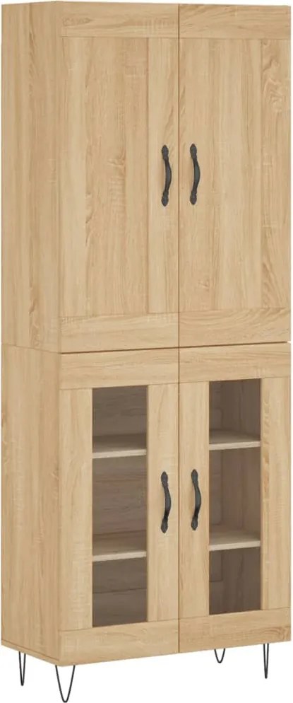 Skříň highboard dub sonoma 69,5 x 34 x 180 cm kompozitní dřevo 3199652