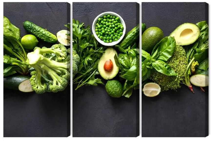 Vícedílný obraz Zelená Zelenina Nedostatek Nedostatek Přírodní plátno 180x120