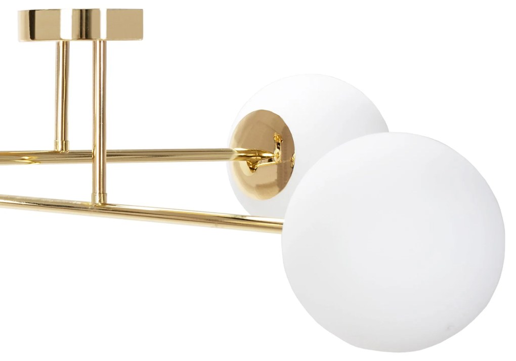 Tutumi, stropní lampa skleněné koule 4xE27 APP1248-4CP, zlatá lesklá, OSW-14037